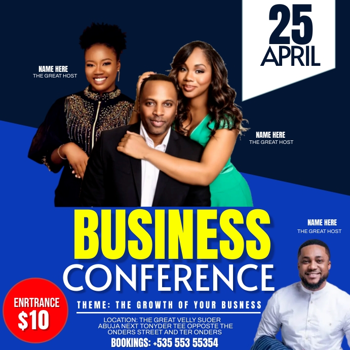 business conference Template | PosterMyWall