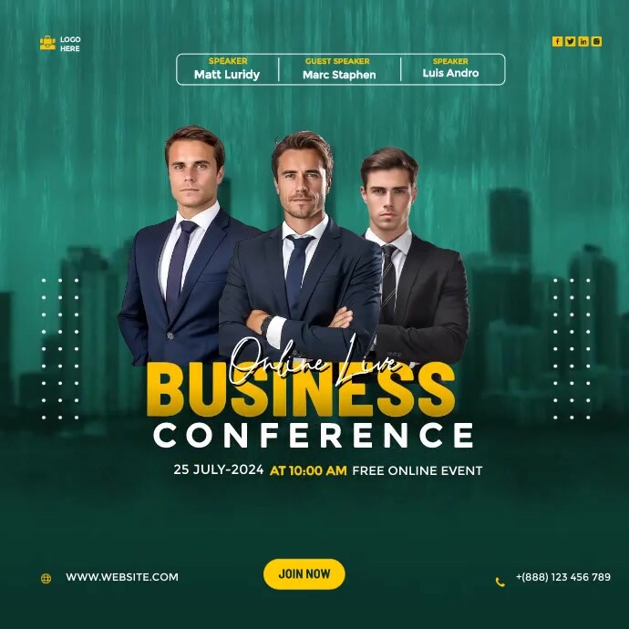 Business Conference Template | PosterMyWall