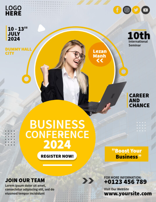 Business Conference Template | PosterMyWall