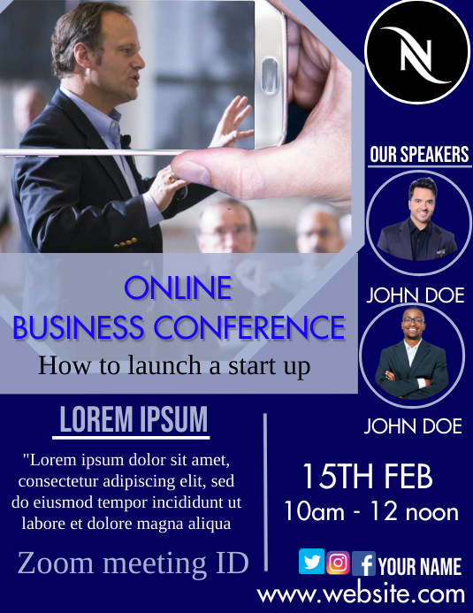 Business Conference Template | PosterMyWall