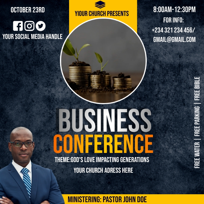 Modèle De Conférence D'affaires | PosterMyWall