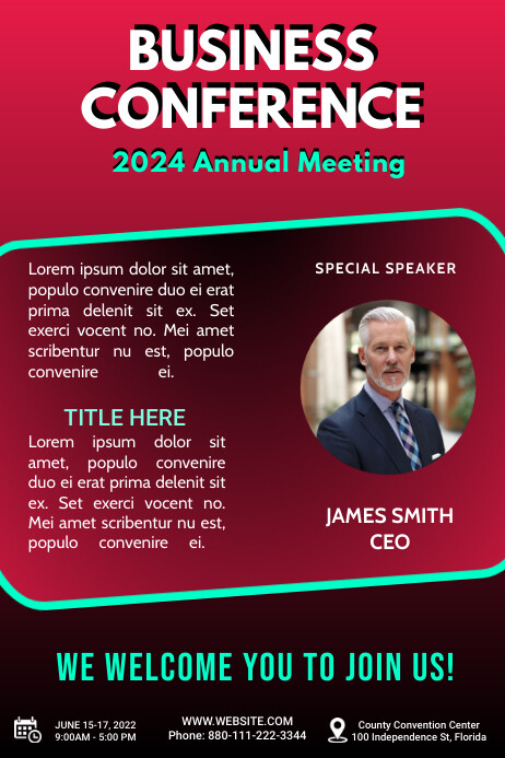 Copy of Business conference event poster | PosterMyWall