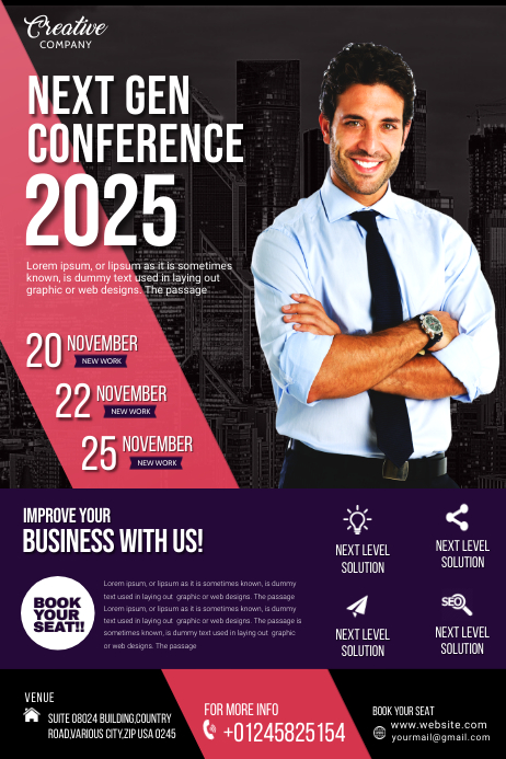 Copy of business conference flyer design | PosterMyWall
