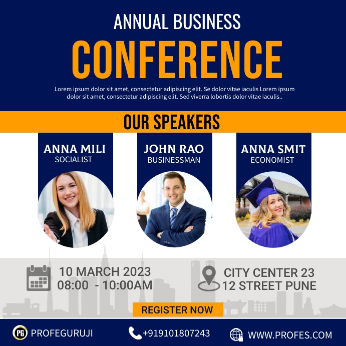 business conference instagram post banner Template | PosterMyWall