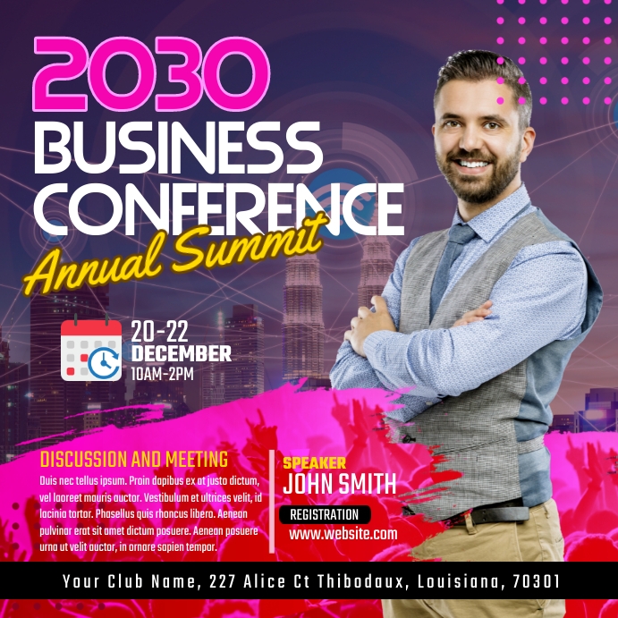 Business Conference Instagram Post Template | PosterMyWall
