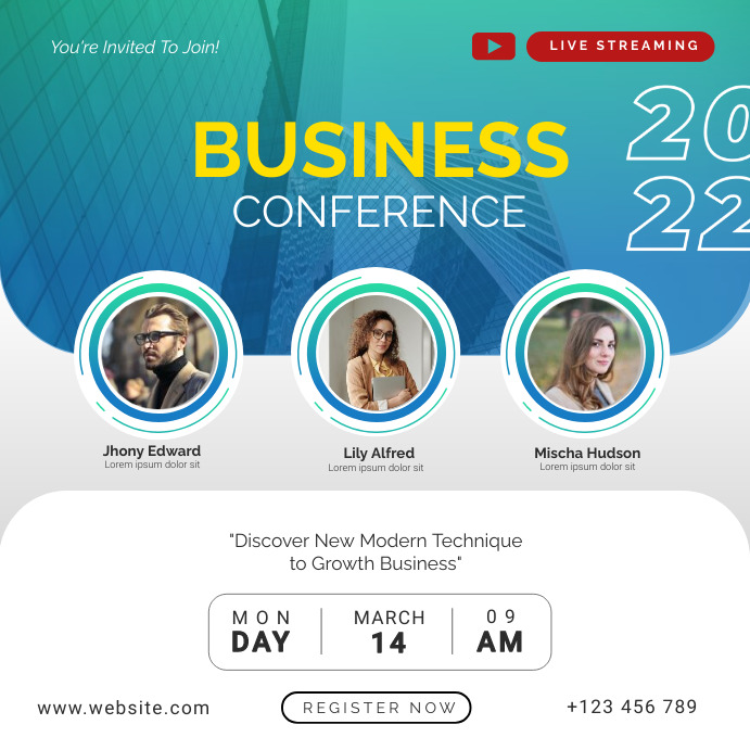 Business Conference Meeting Poster FLyer Template | PosterMyWall