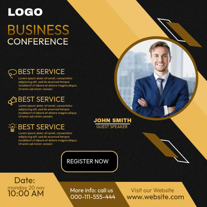 Business conference post template | PosterMyWall