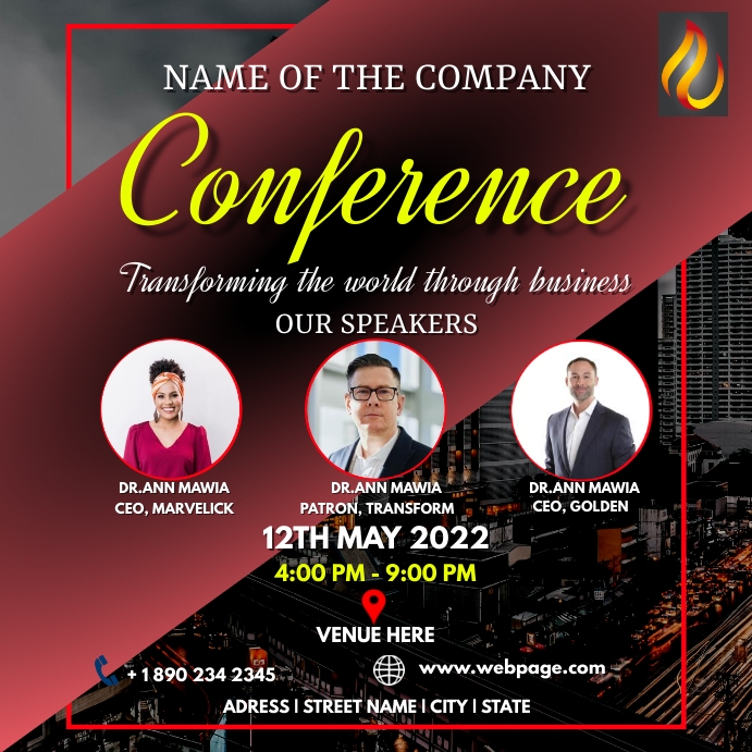 business conference poster Template | PosterMyWall