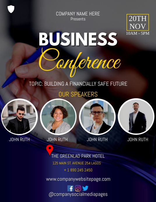 business conference poster Template | PosterMyWall