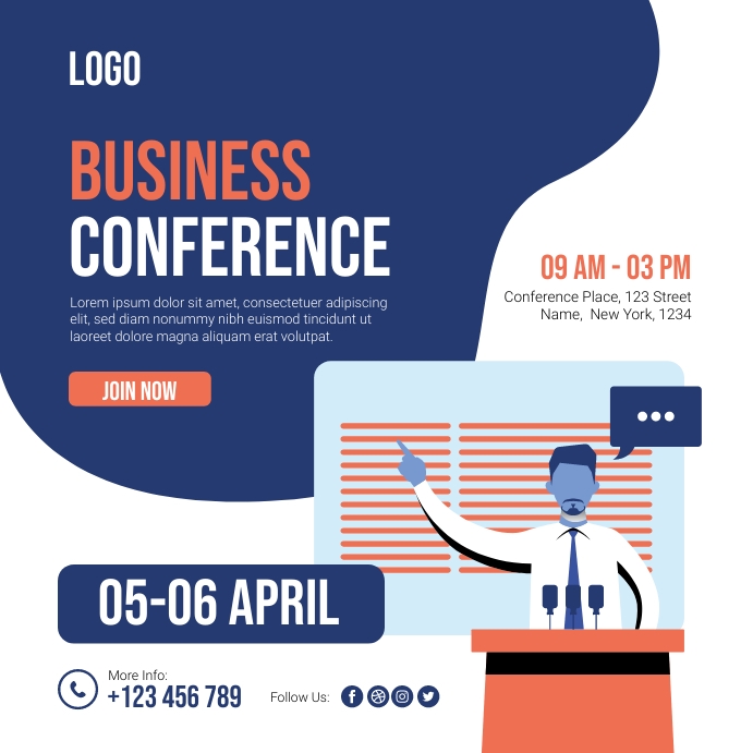 Business Conference Poster Template | PosterMyWall