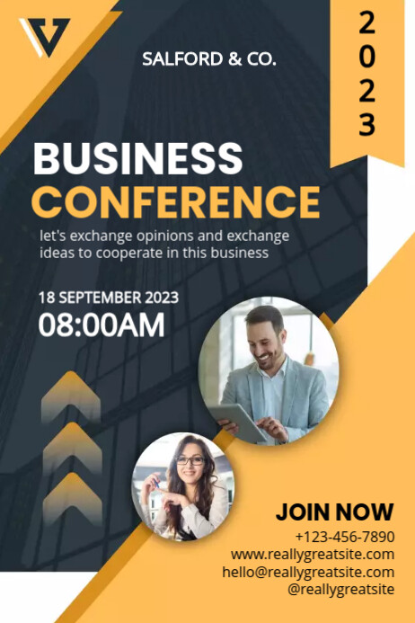 Business Conference Poster Template | PosterMyWall
