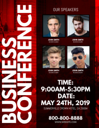 Blue & White Business Conference Flyer Template | PosterMyWall