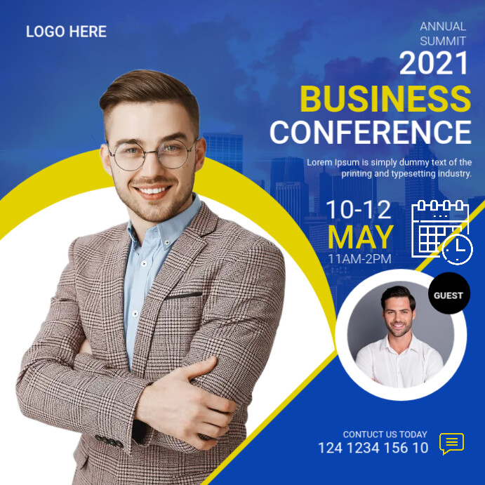 BUSINESS CONFERENCE SOCIAL MEDIA BANNER Template | PosterMyWall