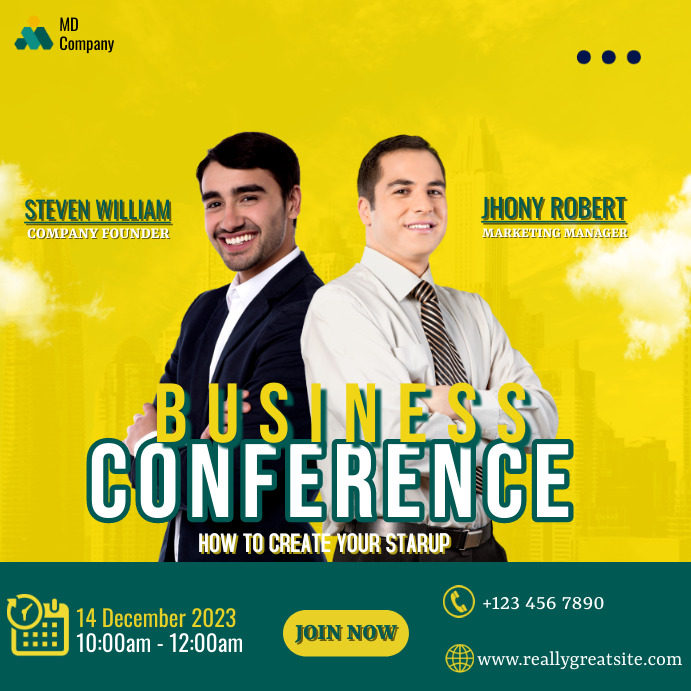Business Conference Template | PosterMyWall