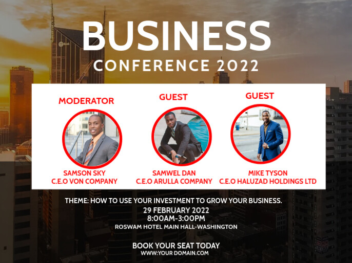 business conference template | PosterMyWall