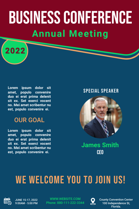 Business conference template | PosterMyWall