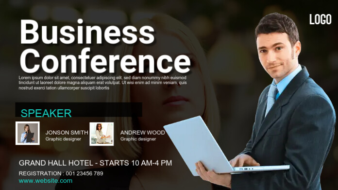 Business Conference Twitter post Template | PosterMyWall