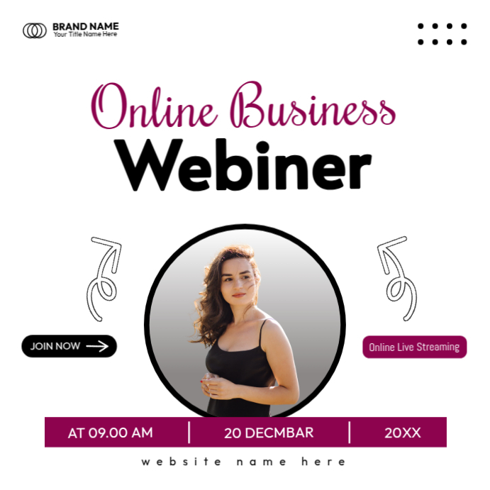 Business Conference webinar template | PosterMyWall
