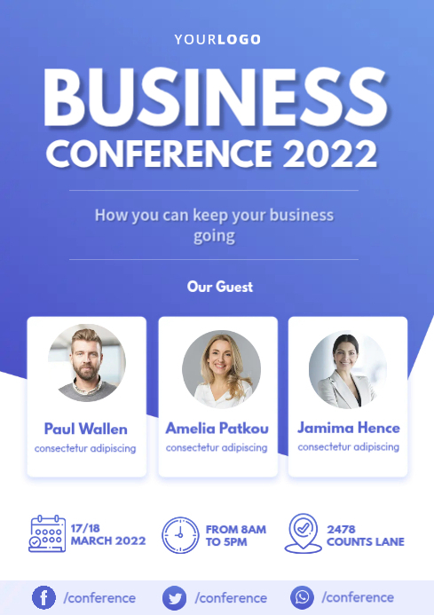 Business Conferences Template | PosterMyWall