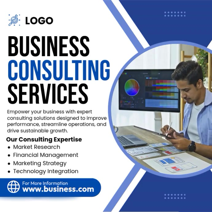 Business Consulting Services Template | PosterMyWall