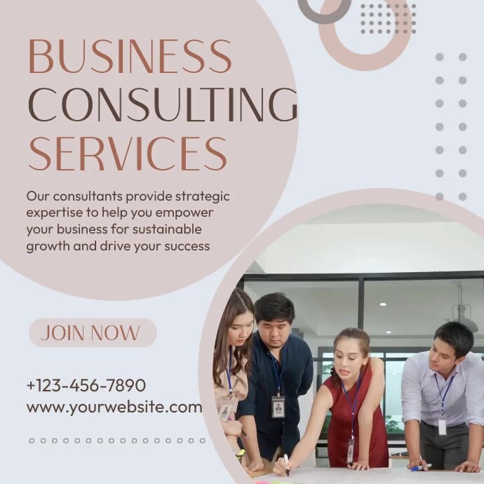 Business Consulting Services Templat | PosterMyWall