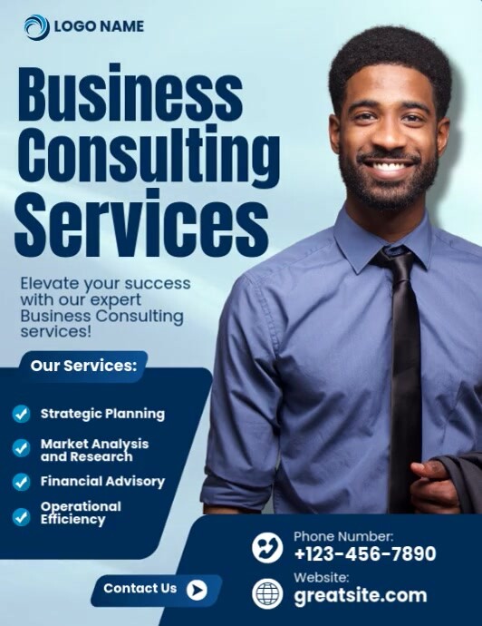 Copy of Business Consulting Services Poster | PosterMyWall