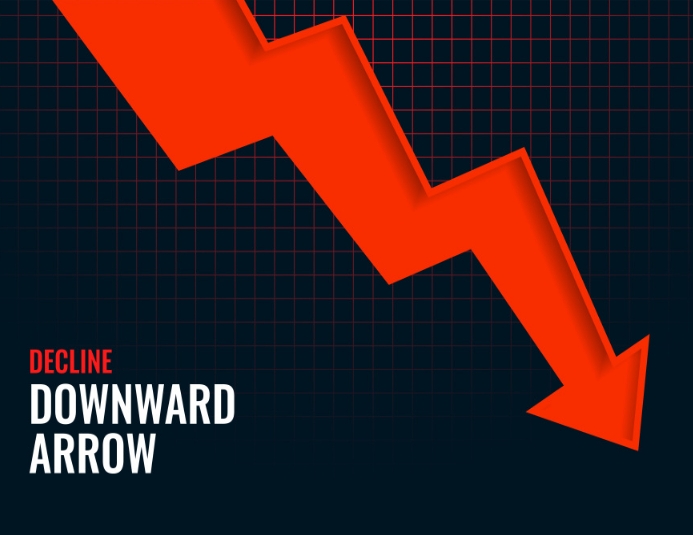 Business decline downward arrow trend Template | PosterMyWall