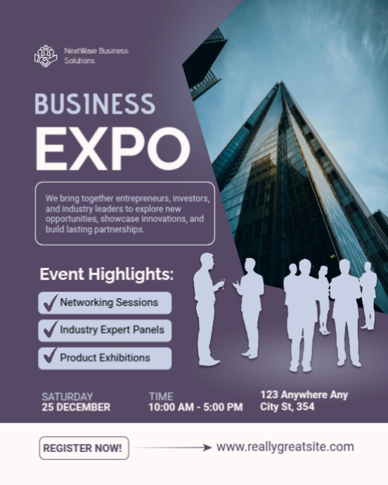 Business Expo Poster Template – Corporate Networking & Trade Fair Event ...