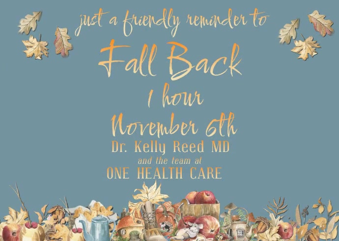 Business Fall Time Change Postcard Template | PosterMyWall