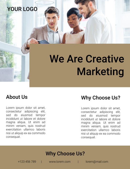 Business Flyer Template with Brown Color | PosterMyWall