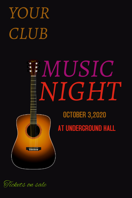 Concert and bands Template | PosterMyWall