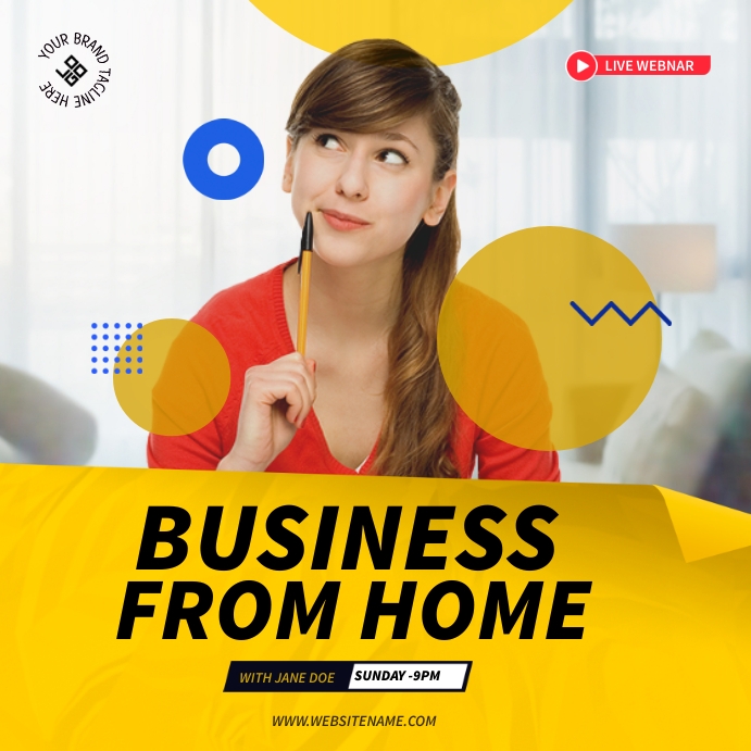 Business From Home Template | PosterMyWall