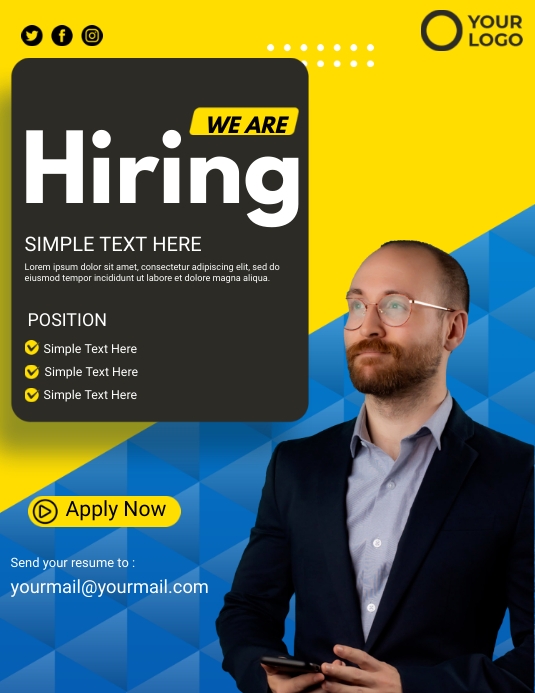 Business Hiring Flyers Template | PosterMyWall