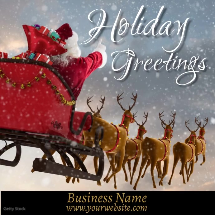Business Holiday Greeting Advertising Template | PosterMyWall