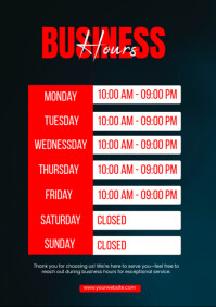 Black List-based Business Hour A1 Template | PosterMyWall