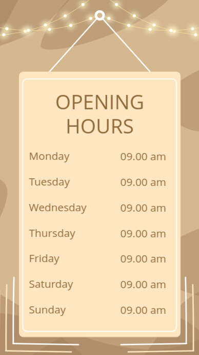 Copy of Business hour template | PosterMyWall