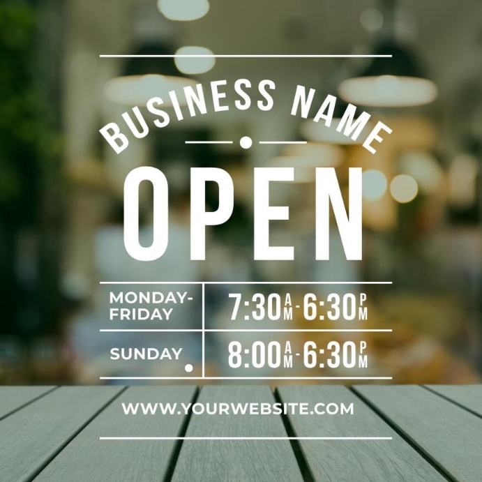Business hour time poster design template | PosterMyWall