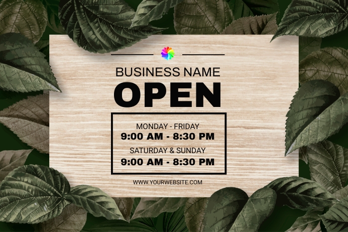 business hours Template | PosterMyWall