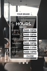 Business Hours Template | PosterMyWall
