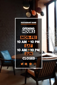 Open Hours Poster Template | PosterMyWall
