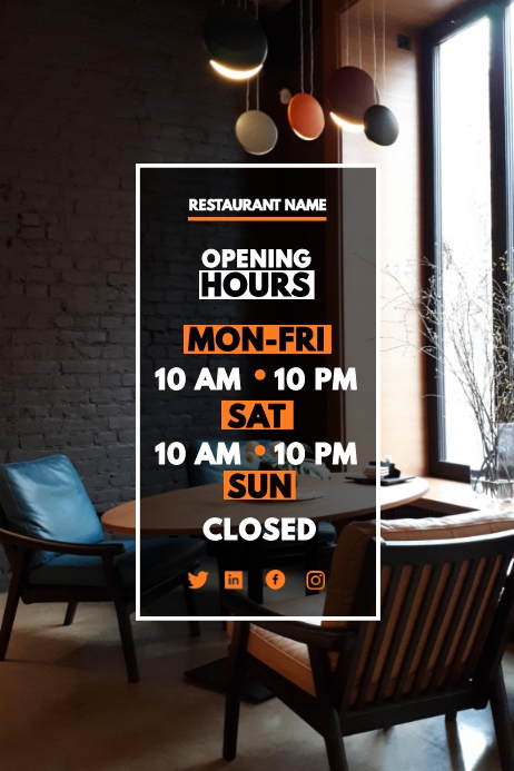 Business Hours Template | PosterMyWall