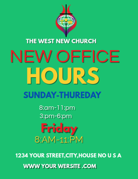 business hours flyer Template | PosterMyWall