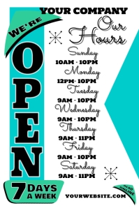 business hours Template | PosterMyWall