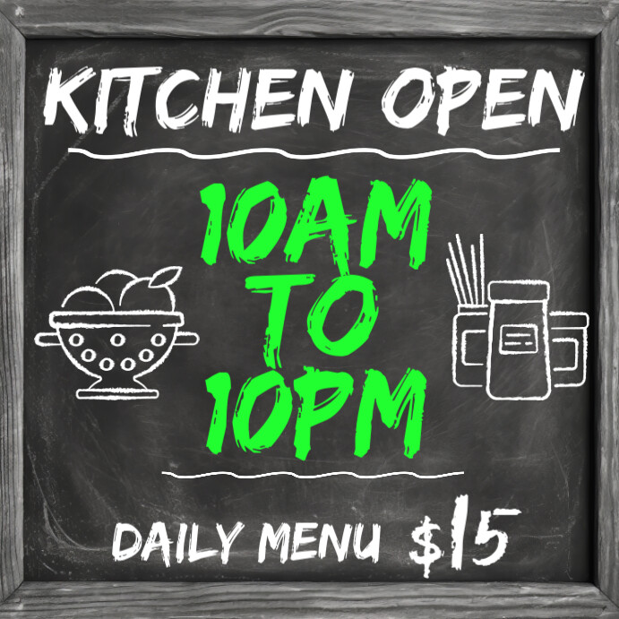 Business Hours Sign - Opening Times Restaurant Template | PosterMyWall