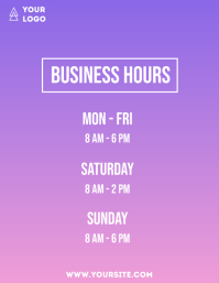 Business hours coffee shop house flyer Template | PosterMyWall