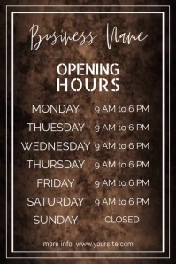 business hours Template | PosterMyWall
