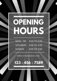 Business Opening Hours Poster Template | PosterMyWall