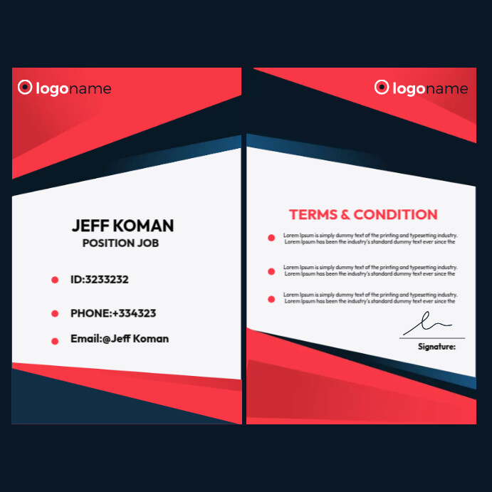 Business Id Card Template | PosterMyWall