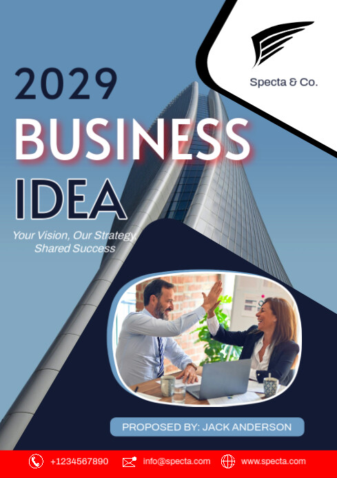 Business Idea Cover Page A4 Template | PosterMyWall