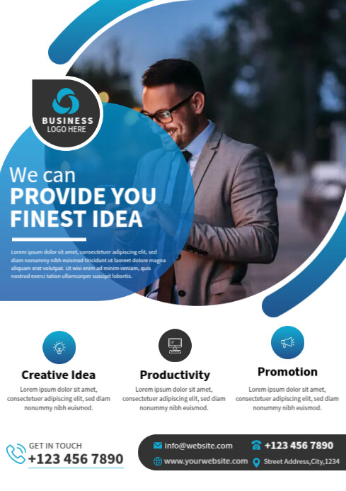Business Idea Template | PosterMyWall